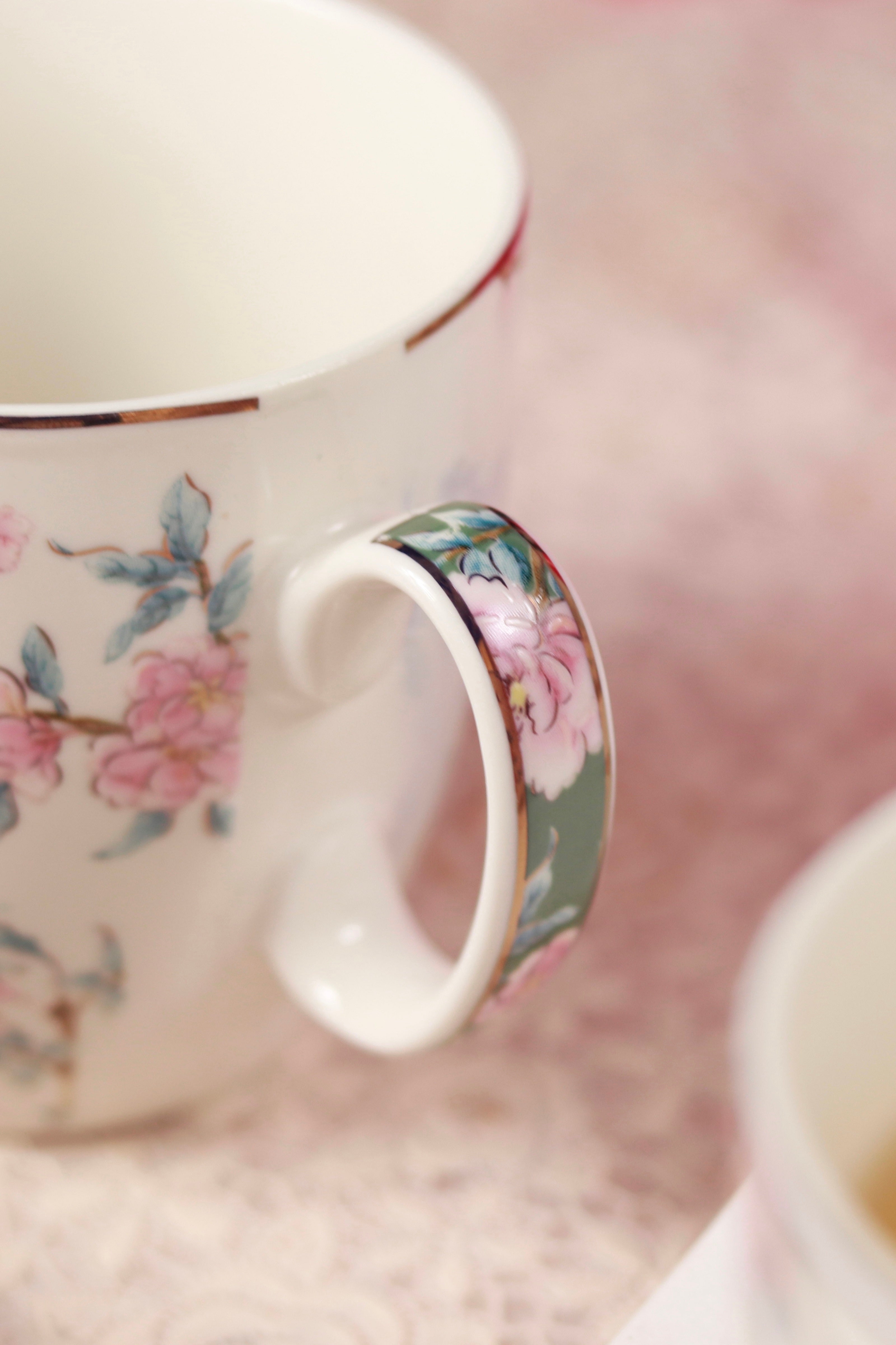 Victorian Green Mug Set (Capacity 200 ML, Set of 6) – Vigneto