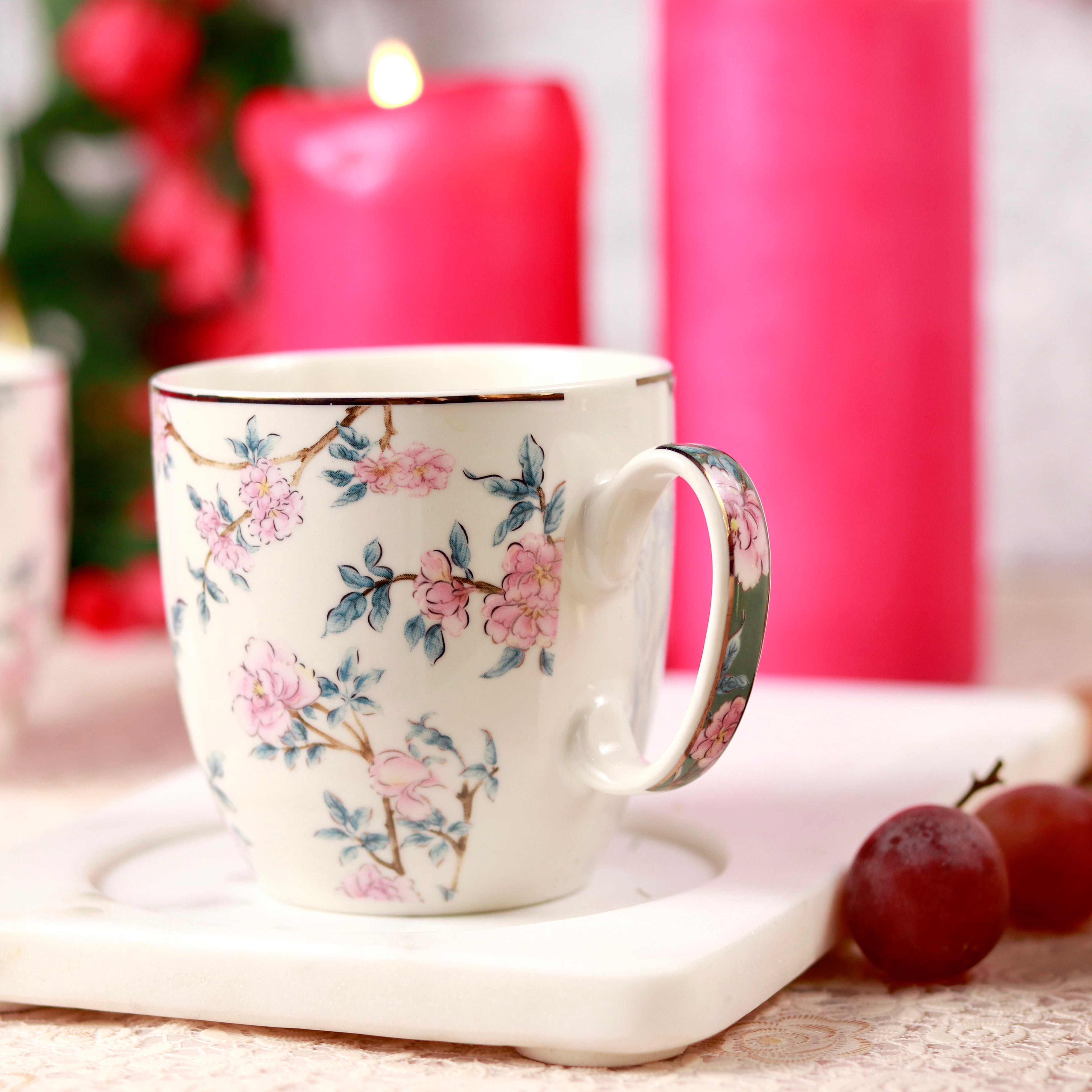 Victorian Green Mug Set (Capacity 200 ML, Set of 6) – Vigneto