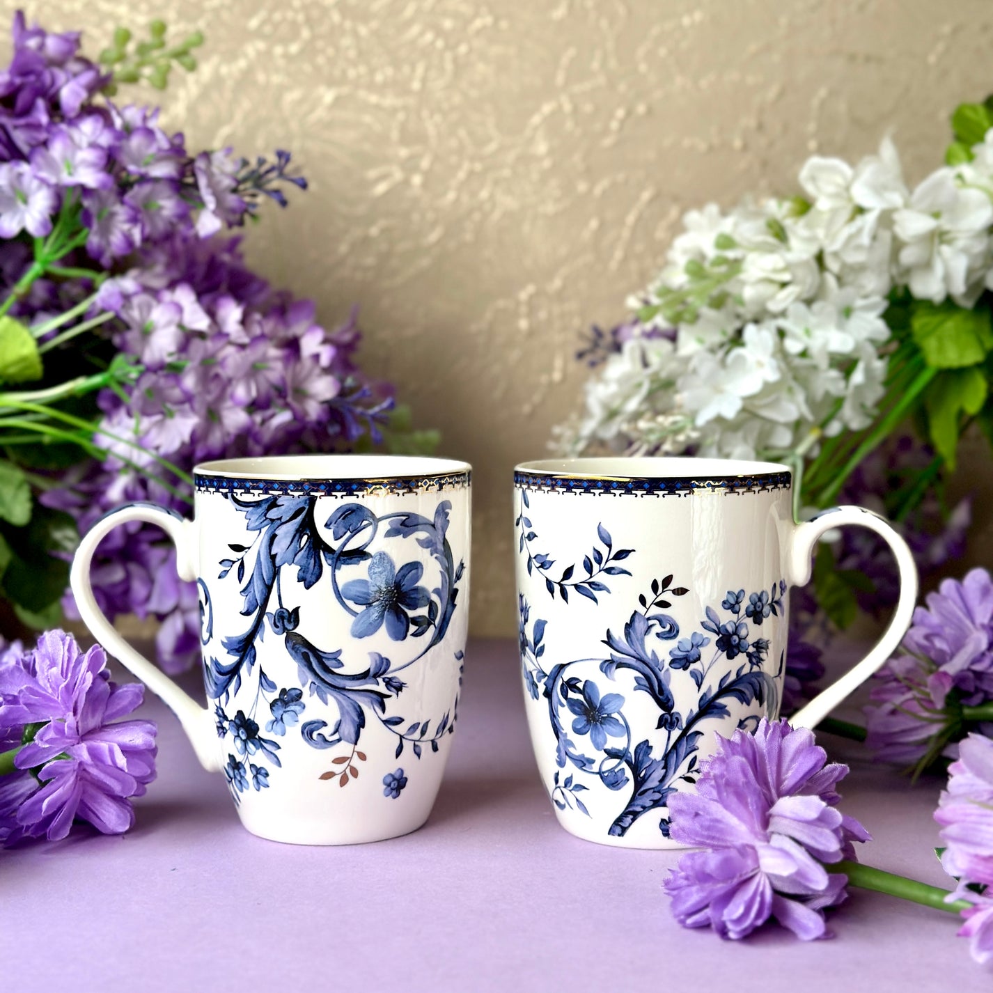 Midnight Blue Coffee Mugs (Set of 2, 300 ML) – Vigneto