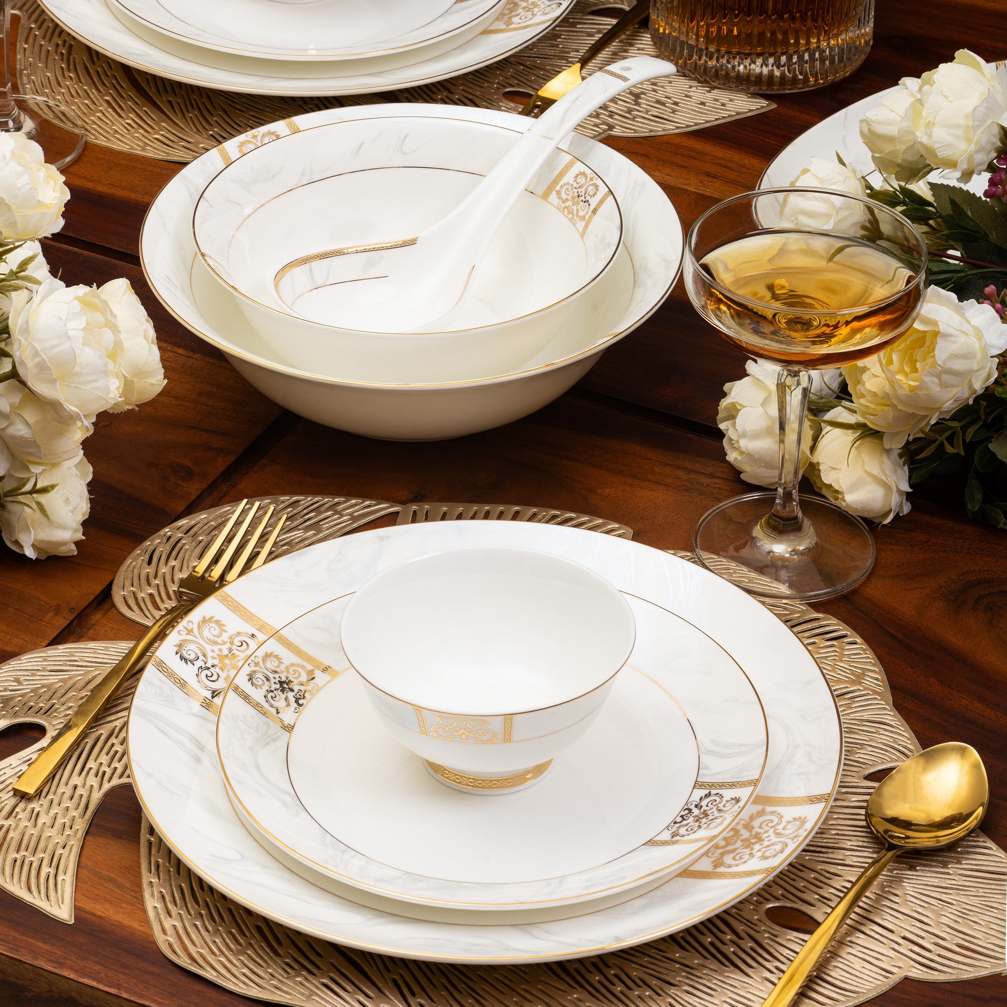 Regency Gold 51 Pcs Dinner Set – Vigneto