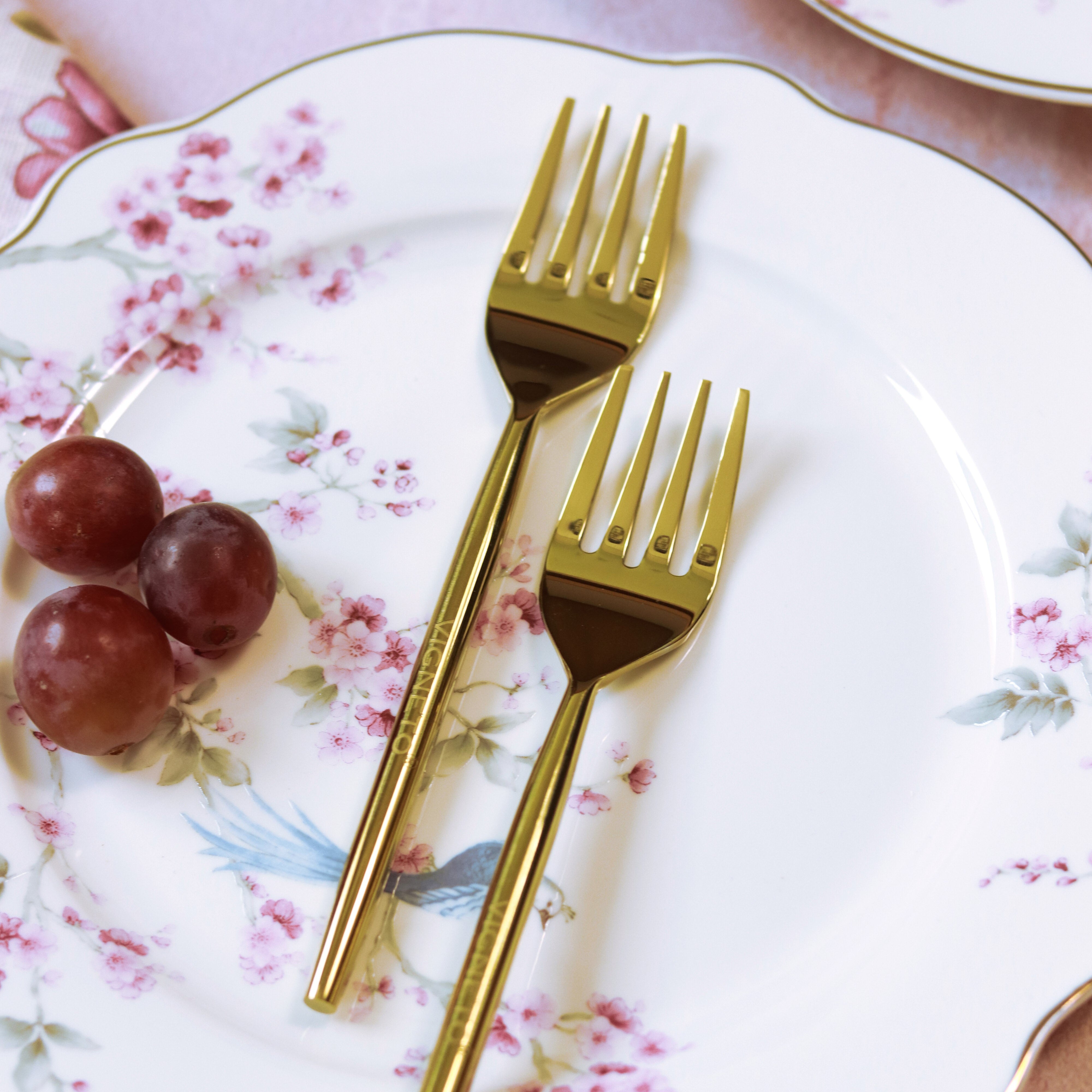 Round Small Fork (Shine Gold Finish, Set of 6) – Vigneto