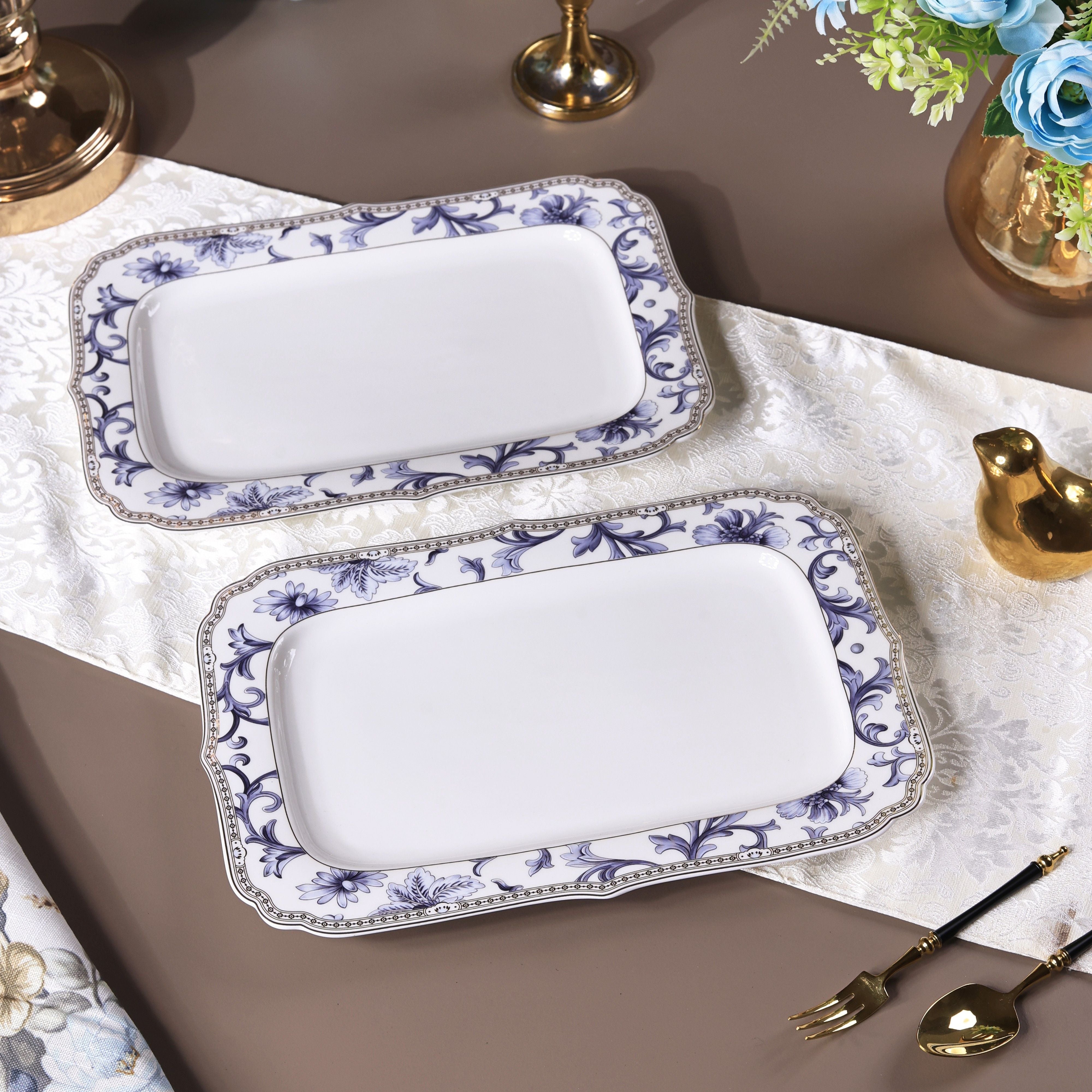 Royal Blue Snack Platter (Set of 2) – Vigneto